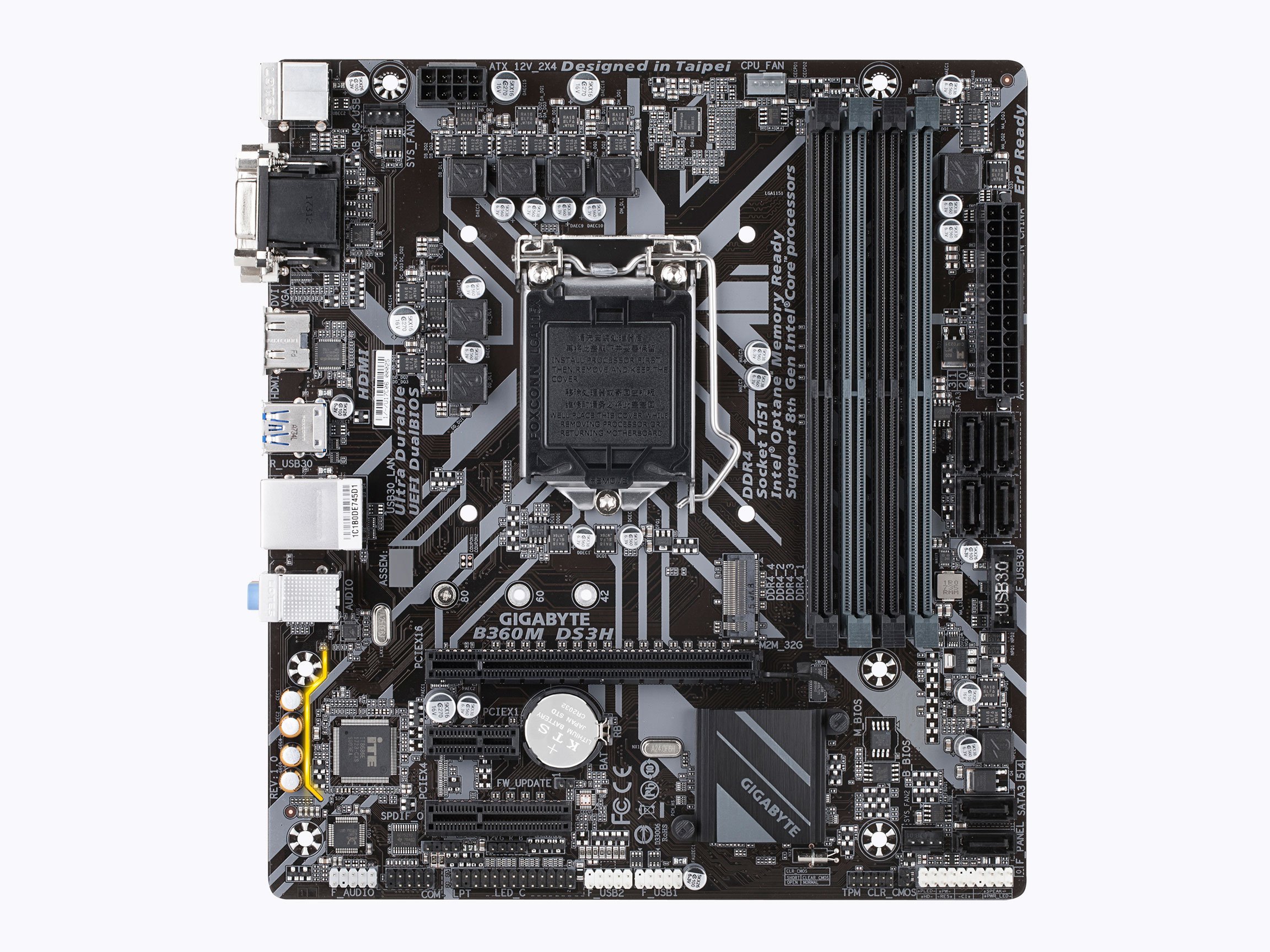 GIGABYTE B360M DS3H (LGA1151/Intel/Micro ATX/USB 3.1 Gen 1 (USB3.0) Type A/DDR4/Motherboard)
