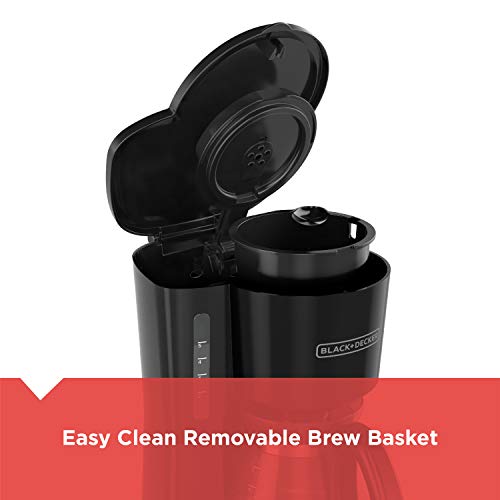 BLACK+DECKER CM0700B 5-Cup Coffee Maker, Compact Design