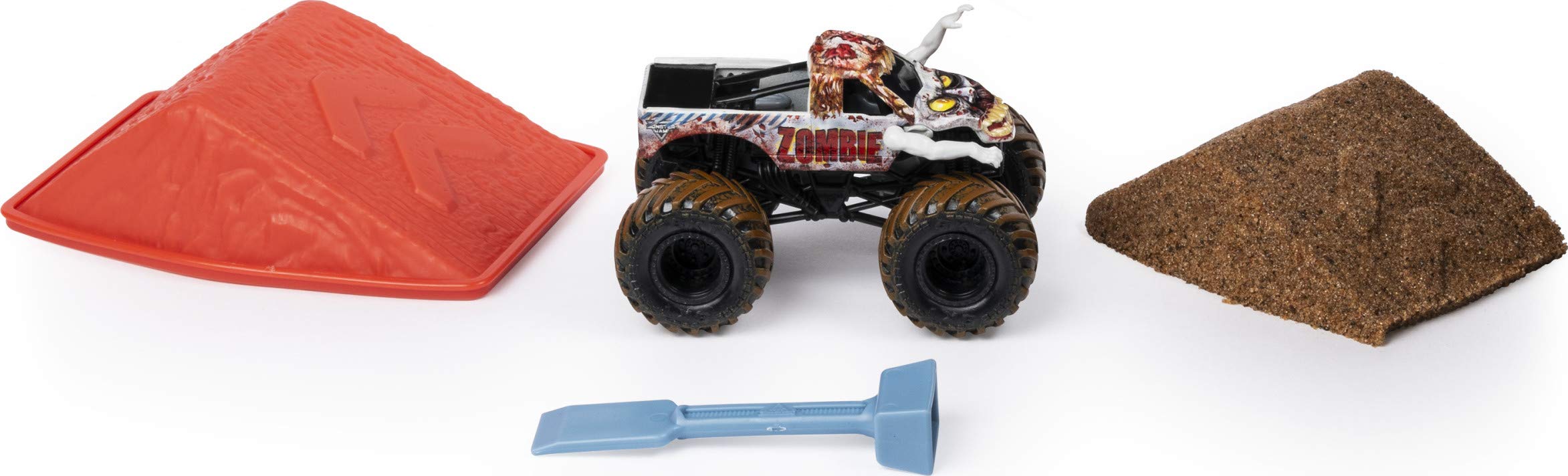 Monster Jam, Zombie Monster Dirt Starter Set, Featuring 8oz of Monster Dirt and Official 1:64 Scale Die-Cast Truck