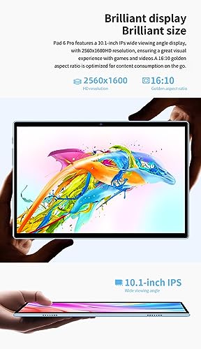 2023 Global Version Pad 6 Pro 12gb ram 512gb ROM Touch Tablet Android 13 Snapdragon 870 10 Core Tablet PC 5G WiFi Dual SIM Card Green add Keyboard / 12GB 512GB