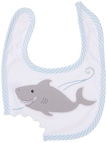 Baby Aspen Bib and Booties Gift Set, Chomp and Stomp Shark, 0-9 Month