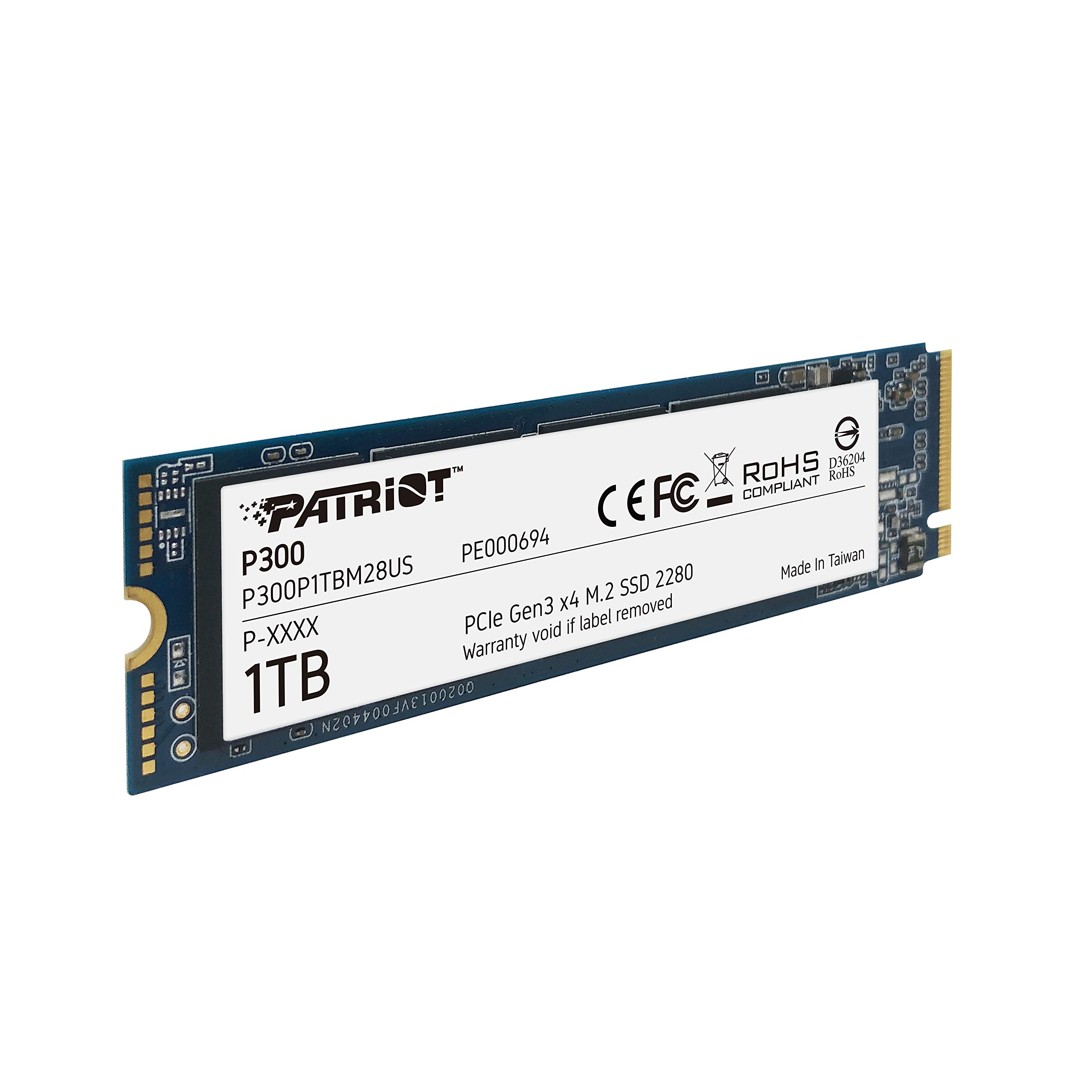 Patriot P300 M.2 PCIe Gen 3 x4 1TB Low-Power Consumption SSD