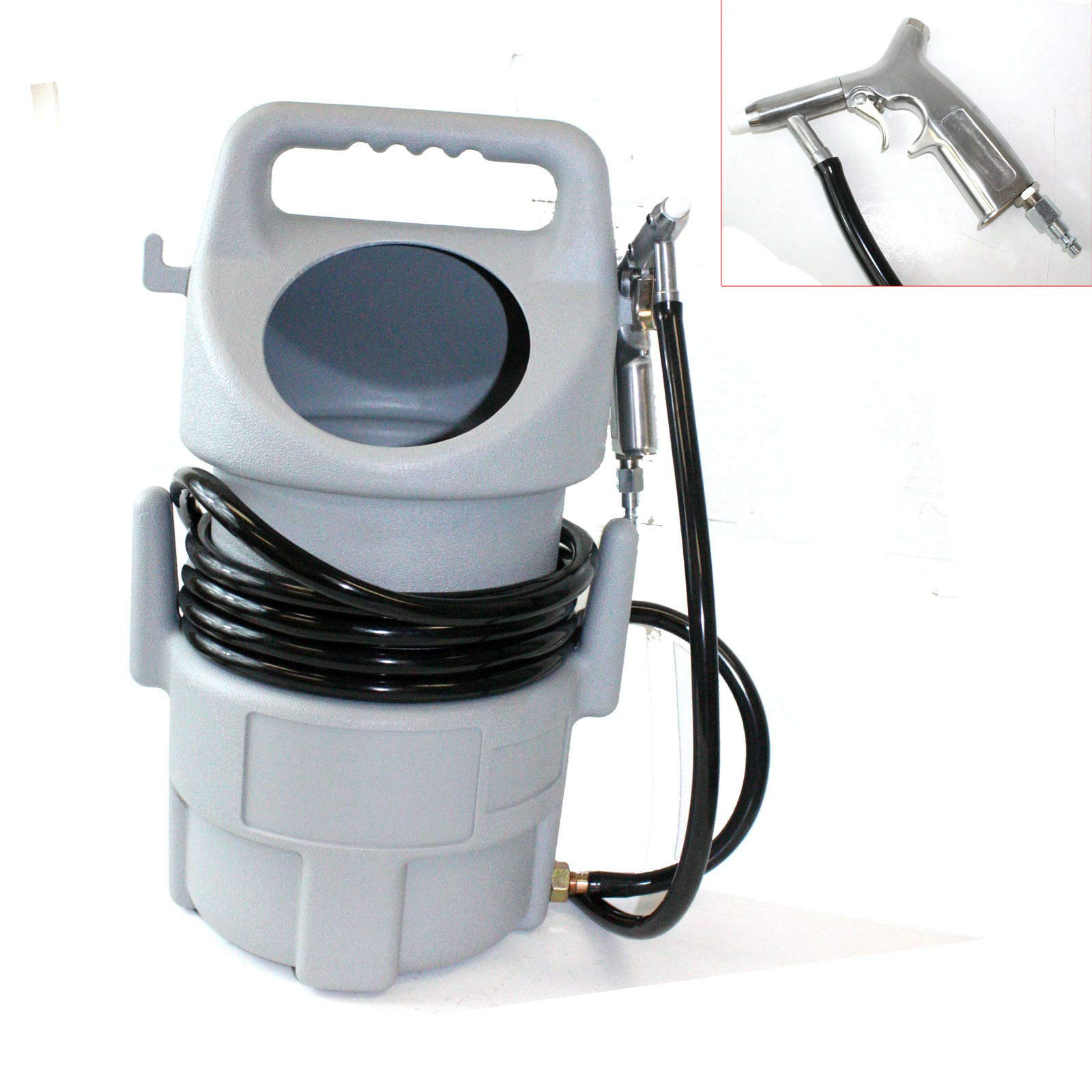 9TRADING Abrasive Blaster Sandblasting Portable Sandblaster Hopper Gun Paint Rust Remover