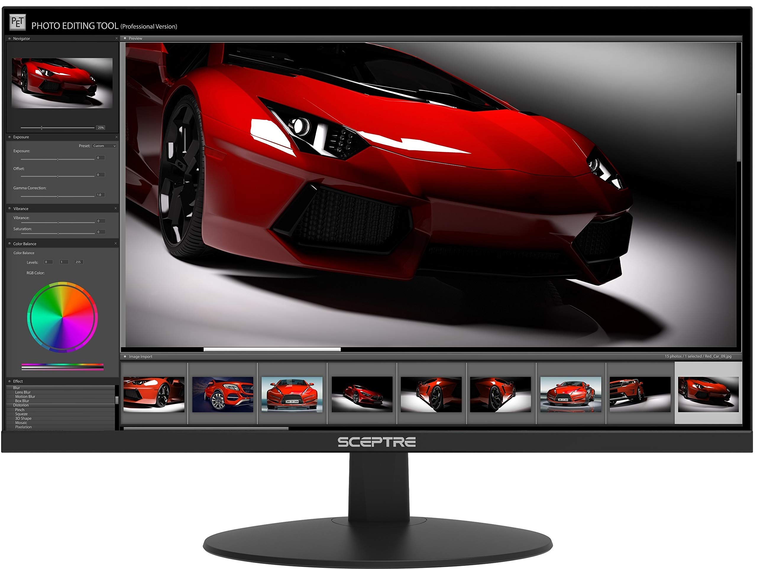 Sceptre E248W-19203R 24" Ultra Thin 75Hz 1080p LED Monitor 2x HDMI VGA Build-in Speakers, Machine Black (Wide Viewing Angle 178˚ (Horizontal) / 178˚ (Vertical) (Renewed)