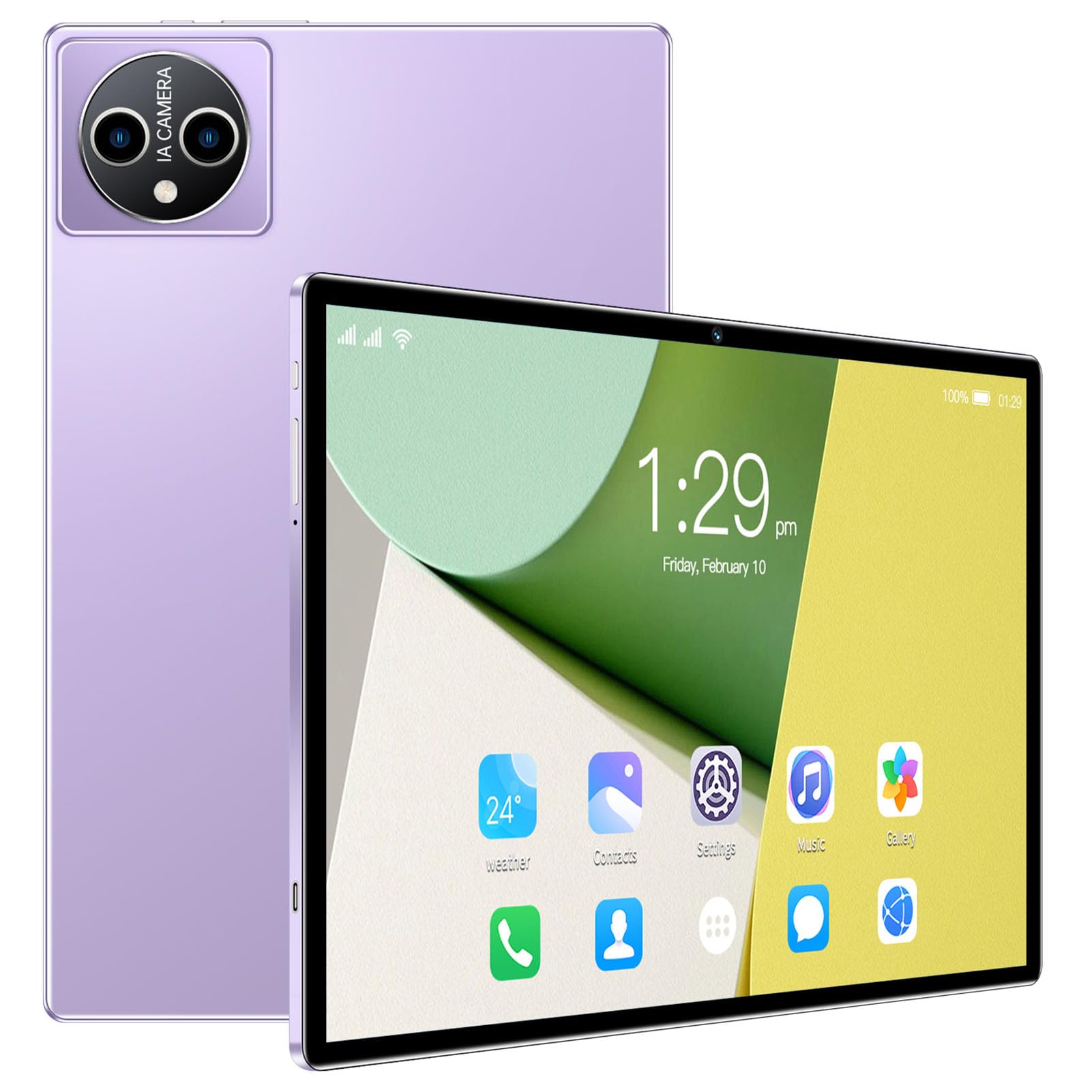 4G LTE Phone Tablet 10.1 Inch Tablet Dual Cameras 128GB Expandable 5G WiFi for Android 12 for Business (US Plug)