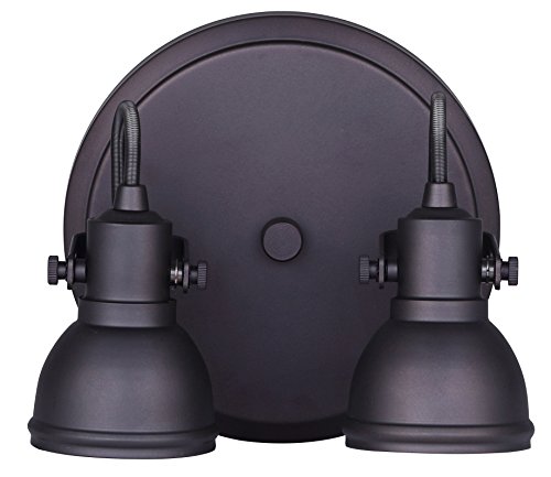 CANARM ICW622A02ORB10 LTD Polo 2 Light Ceiling/Wall, Oil Rubbed Bronze with Adjustable Heads