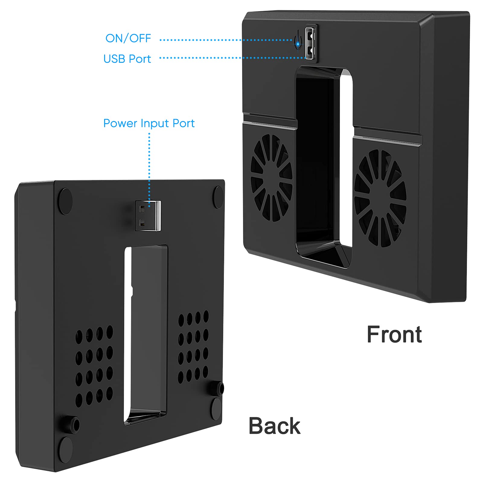 USB Cooling Fan for Xbox Series X Console, MENEEA Cooling Fan Stand for Xbox Series X Console with Dual Cooling Fans and USB Port