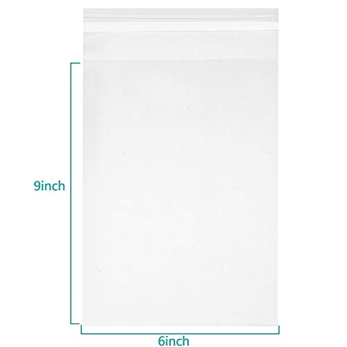 joybest 1000 Pcs - 6 x 9 Inch Clear Cello Cellophane Bags Self Sealing - 3.14 Mils Thick Cello Resealable Plastic Bag Fits 6 X 9 Prints, Photos, Cards & Envelopes