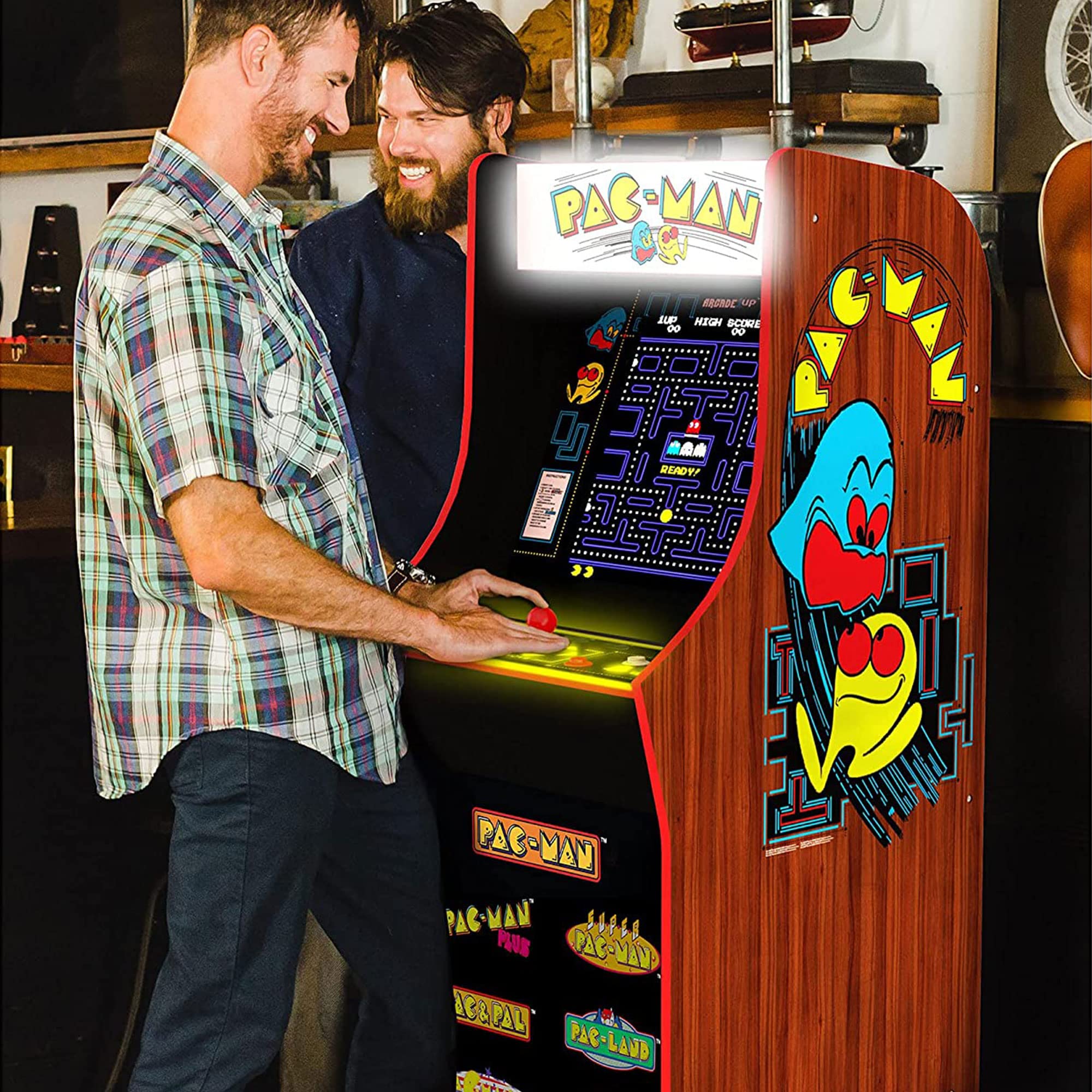 Arcade 1Up Arcade1Up Pac-Man 40th Anniversary Special Edition Arcade Game Machine with Marquee Riser and Stool - Electronic Games 815221021419