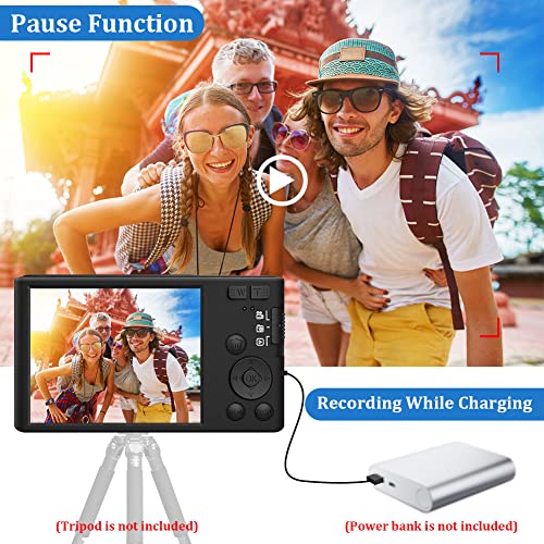 4K 48MP Kids Camera 2.8’’ Screen 16X for Digital Camera 32GB Micro SD Card and 2 Batteries Convenient and Easy to Operate Digital Camera Black