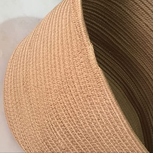 Extra Large Light Coffee Woven Cotton Rope Basket Bin for Blankets Towels Baby Toys Nursery Hamper Organizer, Collapsible Storage Laundry Baskets