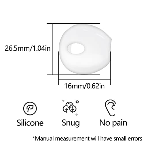 EKIND 4 Pcs Ear Cover Tips Anti-Slip Silicone Soft Replacement Sport Earbud Tips Compatible for iPhone 7 / 6S / 6 Plus / 5S / 5C / 5 Headphones Earphones Protective Accessories Tips (Clear)