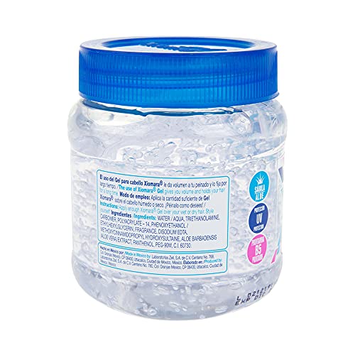 Xiomara Professional Hair Styling Gel with Aloe Vera Long-lasting Hold, 4 Pack of 8.80 Oz Each Jar, Clear