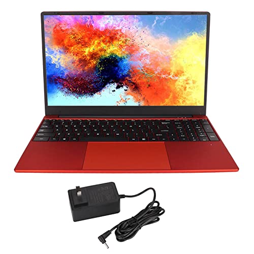 15.6Inch Laptop with Touchpad, 8GB RAM 128GB SSD 1080 HD Screen, N5095 CPU Built in Speakers, Support BT/WiFi/Webcam Laptop for Windows 11 Home(Red)