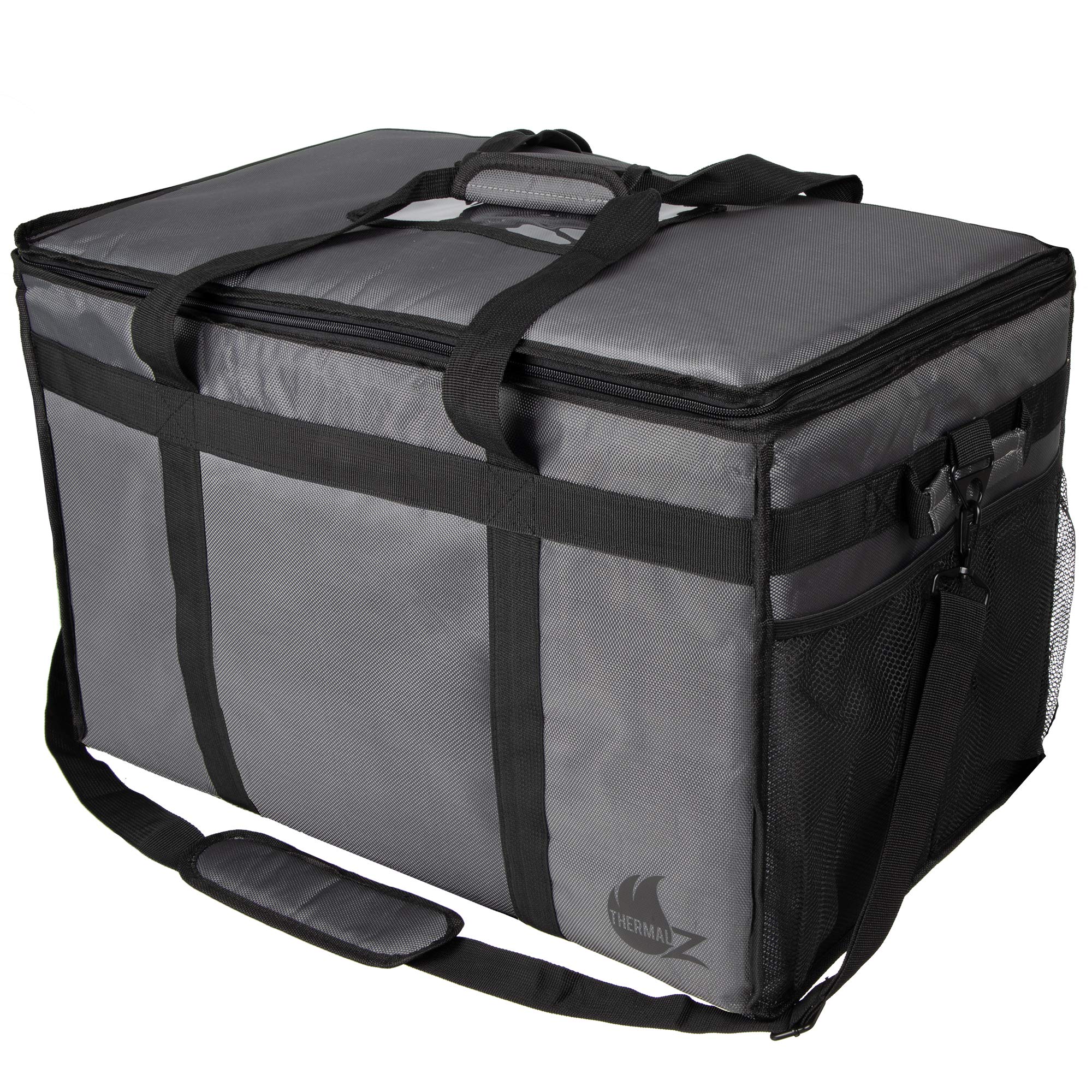 ThermalZ Insulated Food Delivery Bag, Cooler Bag, Extra Large Insulated Grocery Bags for Hot and Cold Grocery Shopping, Insulated Bag for Catering