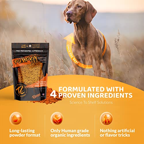 ROGUE PET SCIENCE Pumpkin Pro for Dogs - Tasty Powdered Digestive Support Food Topper w/Organic Pumpkin - Supports Prebiotic Fiber Source & Nutrition - Helps Loose Stool and Gut Inflammation(5.25 oz)