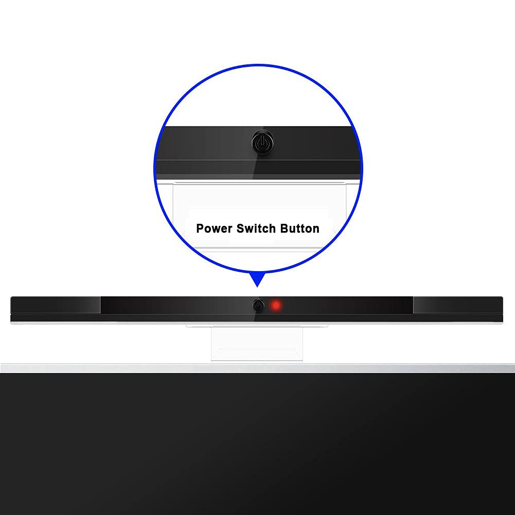 Replacement Wii Wireless Sensor Bar, Infrared IR Ray Motion Sensor Signal Receiver for Nintendo Wii and Wii U Console with Stable Stand and 4 AAA Batteries(Black)