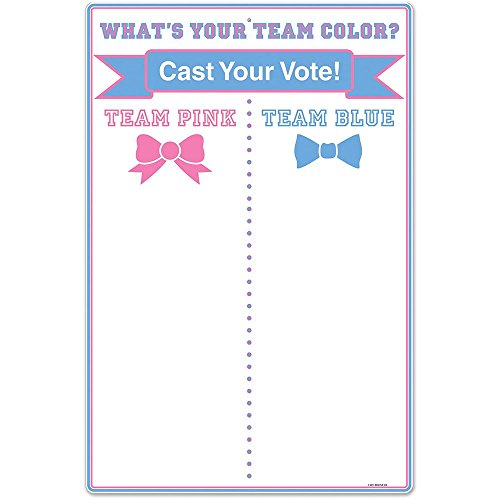 Beistle Gender Reveal Team Voting Paper Tally Board Game Poster Baby Shower Party Decorations
