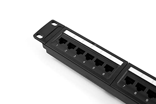 Buyer's Point 24 Port Cat6 RJ45 Patch Panel | Built for Rack or Wall Mount Cable Management w/Punch Down Tool, Server Compatible with Cat 3/4/5/5e/6 — 1 Pack