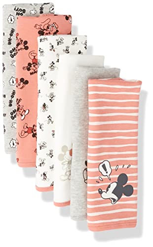 Amazon Essentials Disney | Marvel | Star Wars Unisex Kids' Burp Cloths, Pack of 6, 6-pack Mickey Expressions, One Size