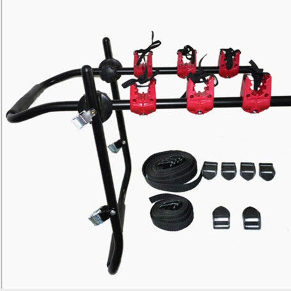 3 Bicycle Bike Rack Hitch Mount Rack Foldable Car Rear Bicycle Carrier 40kg Load Easy Storage Bicycle Rack Trunk Mount (US Stock)