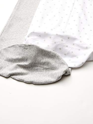 Amazon Essentials Unisex Babies' Cotton Sleep Sack, Pack of 2, Grey, Stars, 6 Months