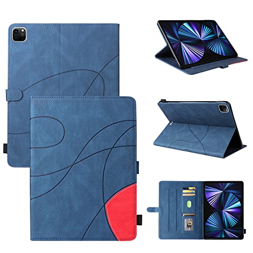 Blllue Case for iPad Mini 6 6th Gen, Multi-Angle Viewing PU Leather Tablet Cover for iPad Mini 6 8.3 Inch 2021 (Blue)