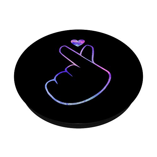 K-pop Galaxy Finger Heart Korean Pop Music Fan Lover Korea PopSockets PopGrip: Swappable Grip for Phones & Tablets