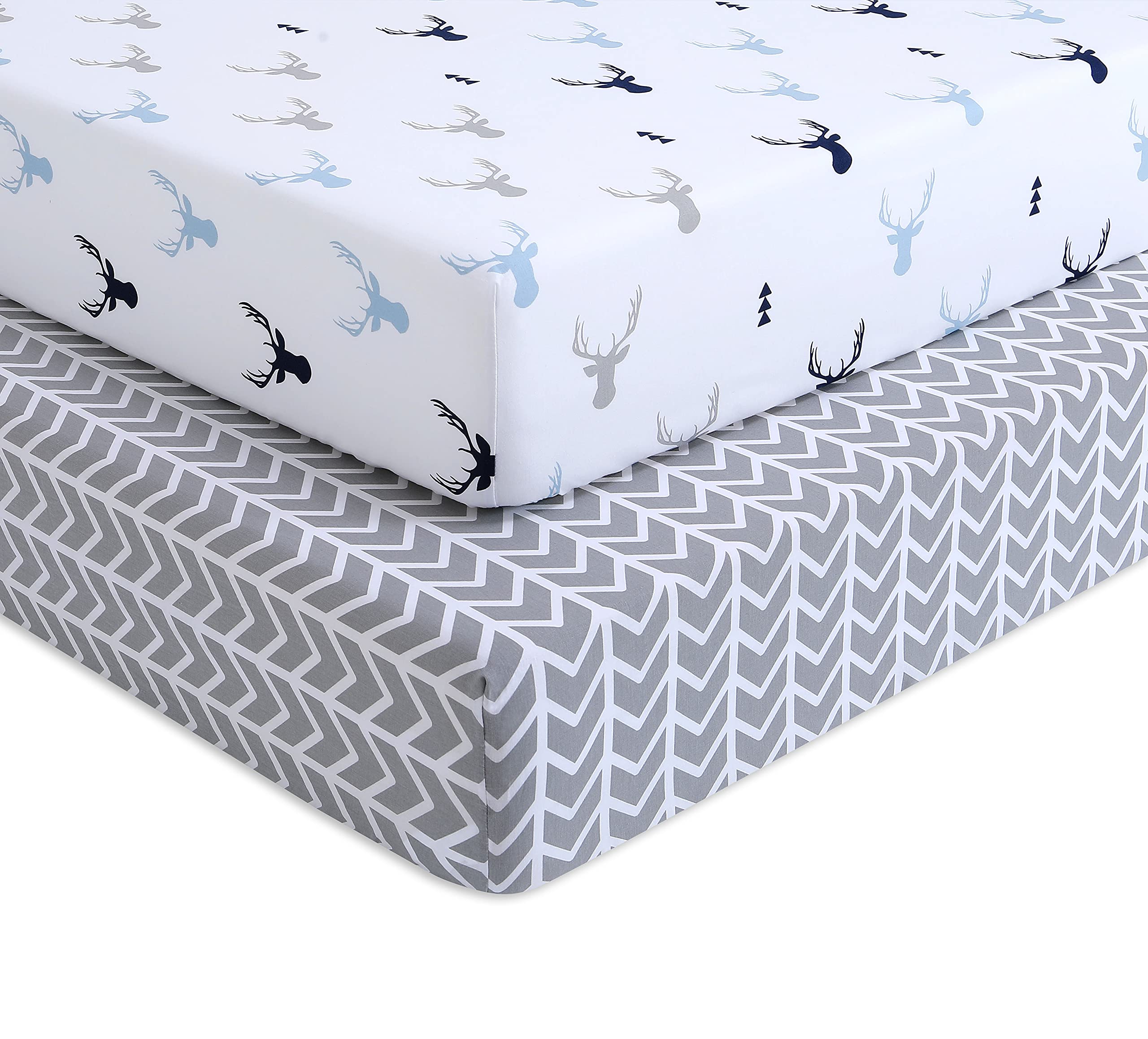 OptimaBaby Woodland Crib Sheets, Deer Fitted, 2 Count