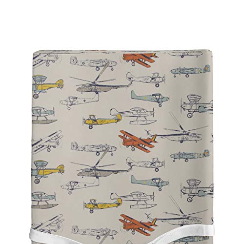 Glenna Jean Changing Pad Cover, Flying High, Beige, Standard