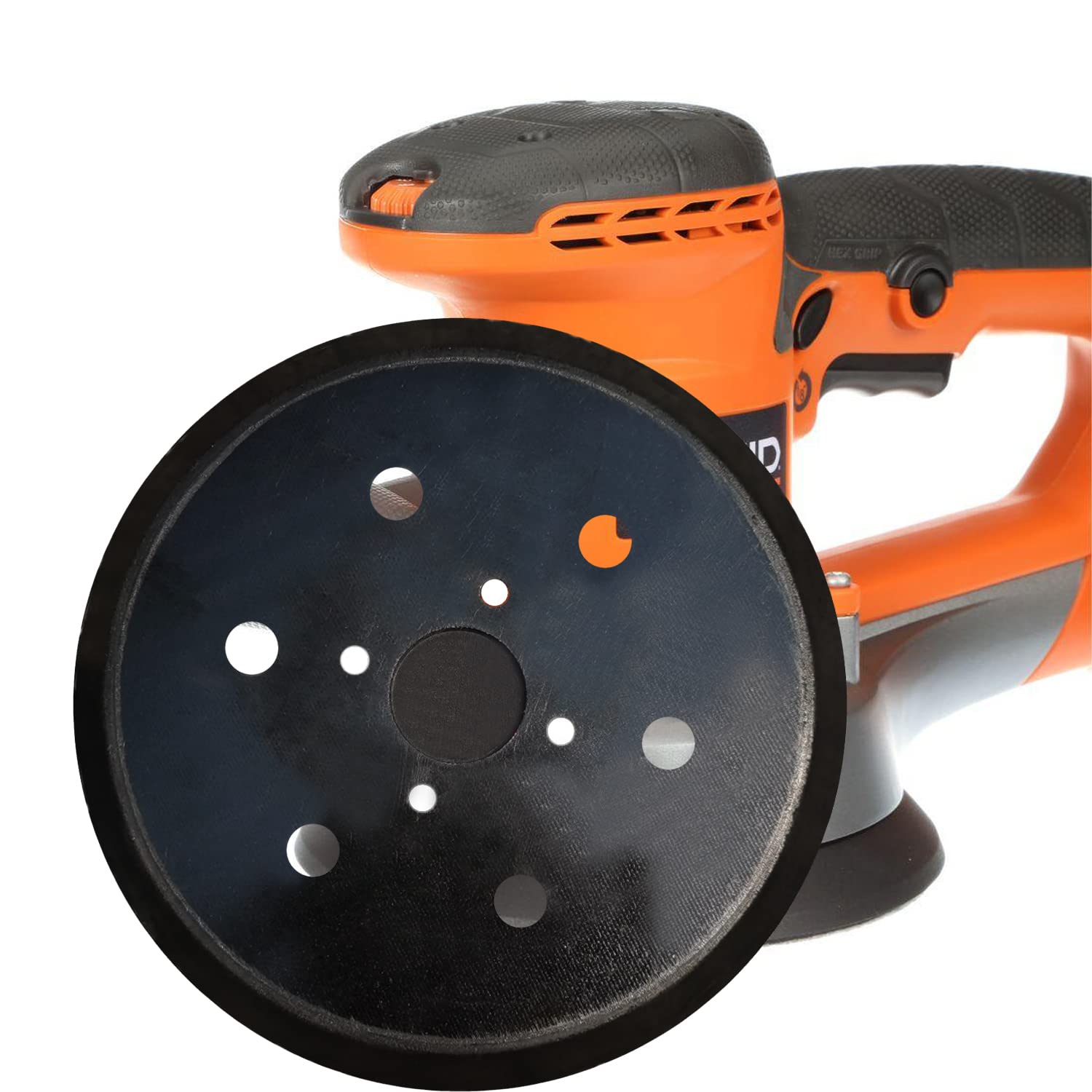 6 Inch Dia 6 Hole Hook and Loop Sander Pad - Replacement Backing Pad Sanding pad for Ridgid R2611 Random Orbit Sander