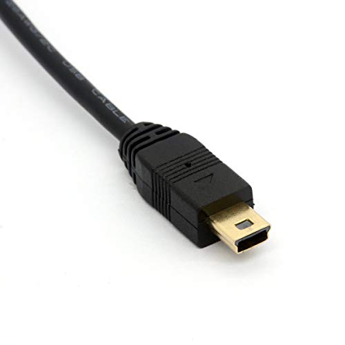 GLHONG Angle USB Type C to Micro USB Cable, 90 Degree USB-C Male to Micro-B Male Adapter Converter for MacBook Pro, Laptop, Android Devices(Only for Charging)(TypeC to Mini) (USB C/Type C Side)
