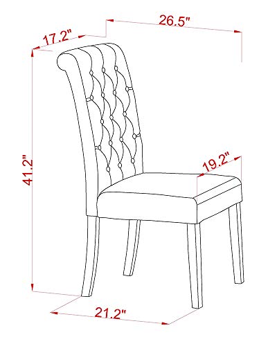 East West Furniture ANBR5-LWH-02 Dining Set