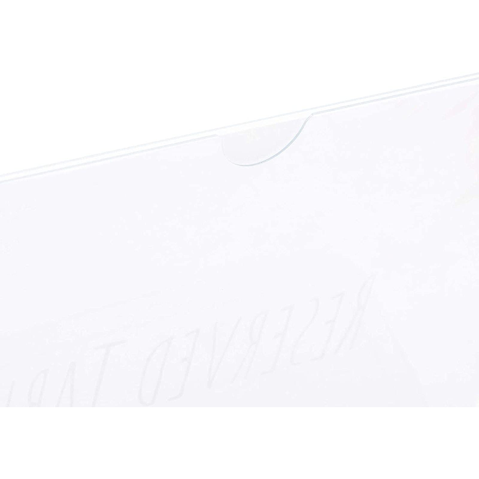 Slant Back Acrylic Sign Holder, Horizontal Sign Display (7 x 5 in, 6 Pack)