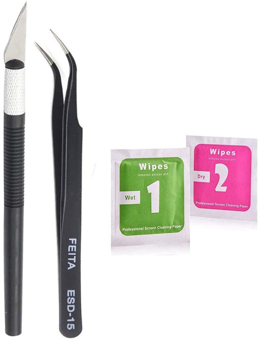 2 Pcs OEM Back Rear Camera Glass Lens with Adhesive Replacement and Installment Tool for Samsung S10 & S10 Plus