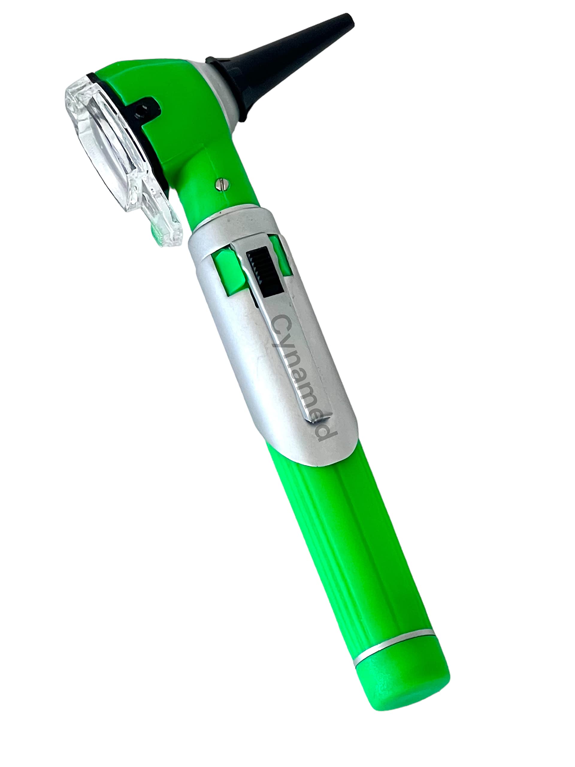 Cynamed Otoscope - Ear Scope with Light, Ear Infection Detector, Both Adult and Pediatric Disposable Specula Tips (Green)