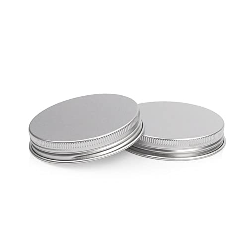 4pcs 50G Clear Plastic Jar With Aluminum Lids Empty Face Cream Cosmetic Container Sliver Travel Refillable Bottles Box