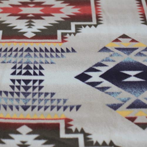 Native American Design Anti-Pill No-Sew Throw Fleece Fabric Kit (72x60)