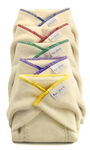 BabyKicks 3 Pack Prefold Diaper, Large