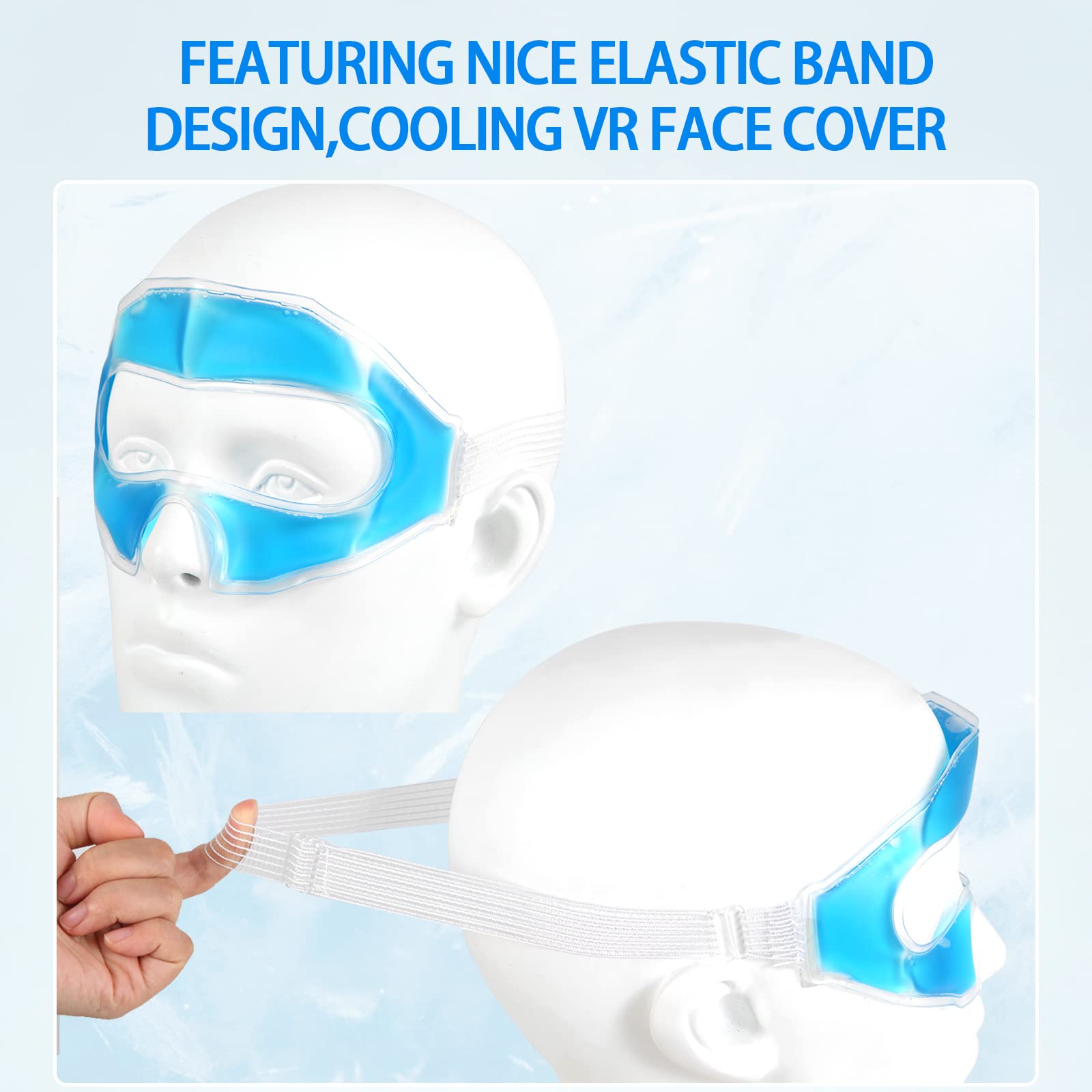 3 Pcs Cooling Face Cover for Meta Quest 2 /Valve Index/PS VR/Oculus Rift S/ - Must Have Cooler Pad for VR Gamer (PCM Cooling Version)