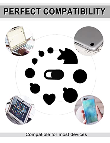 IGIDY Webcam Cover Slide 3-Pack,Webcam Sticker 40-Pack,Suitable for Laptop, Tablet, Echo dot, MacBook Pro, iPhoneiPad, iMac, Universal Camera Cover to Protect Your Privacy and Security