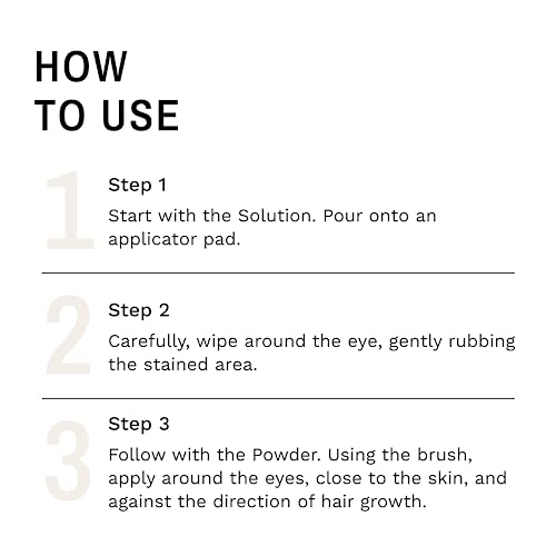 Eye Envy Dog Tear Stain Remover Starter Kit with ProPowder Brush | Stain Solution, Applicator Pads, Stain Powder and Small Applicator Brush | Lasts 30-45 days