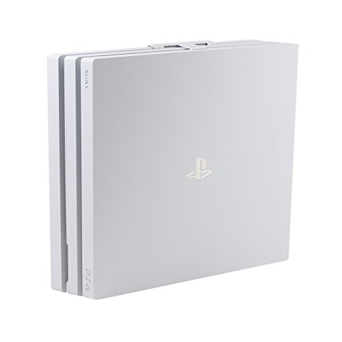 HIDEit Mounts 4P Wall Mount for PS4 Pro - Patented in 2018, Made in USA - White Mount for Playstation 4 Pro to Store Your PS4 Pro on Wall Near or Behind TV