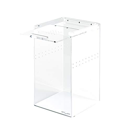 REPTI ZOO Magnetic Acrylic Case, 6x6x9 Inch Enclosure Reptile Breeding Box Terrarium Cage Tank for Tarantula Scorpion Sling Isopods Lizards Roach Invertebrates Insect Mantis