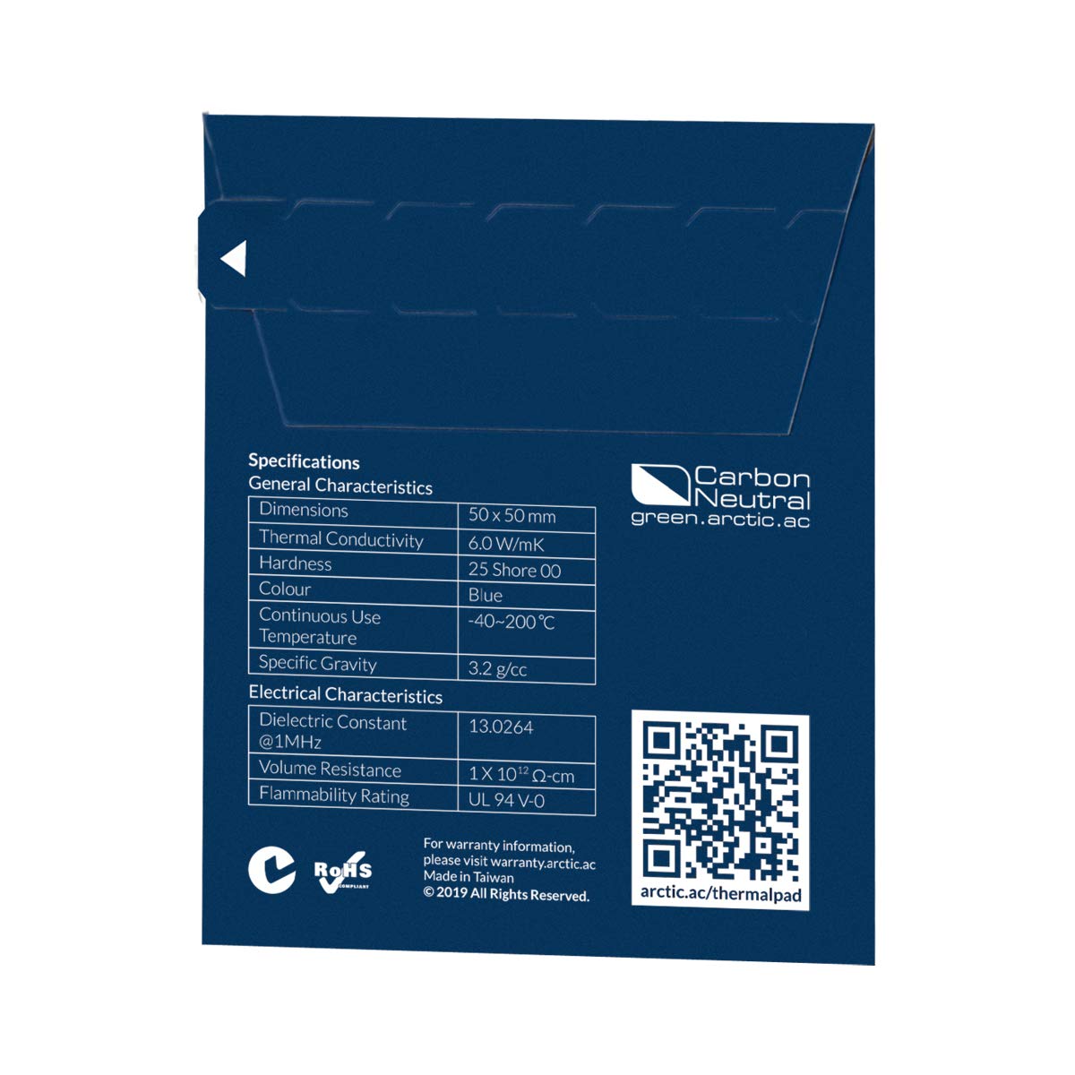 ARCTIC TP-2 (APT2560): Economic Thermal Pad, 50 x 50 x 1.5 mm (1 Piece) - Thermal pad, Excellent heat conduction, Low hardness, Ideal gap filler, Easy installation, thermal pads gpu, thermal pad cpu -
