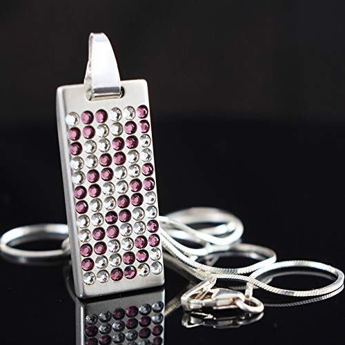 ZaNa Design Custom USB jewelry pendant necklace, Sterling Silver gift Flash Memory Stick Pen Drive Disk 16GB Handmade,Included 925 Silver Chain Jewelry or Gift box