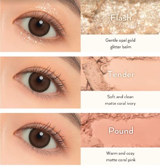 UNLEASHIA Glitterpedia Eye Palette NO.3 All of Coralpink