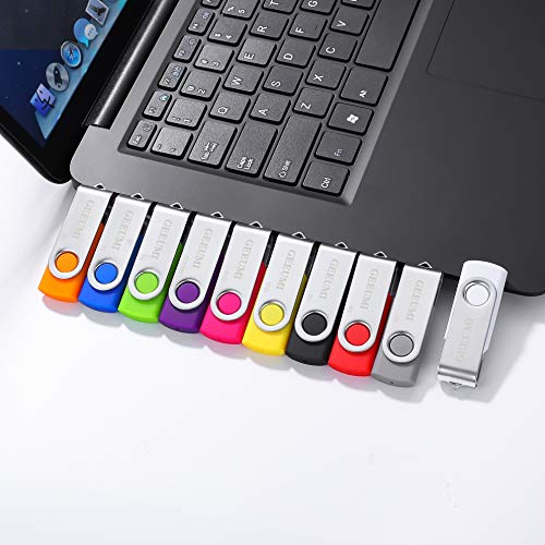 20 Flash Drive Pack 16GB Thumb Drive,Swivel Memoria USB 16GB 2.0 GEEUMI Bulk Pen Drives Jump Drive for Data Storage, File Backup(20 Pack,Multi-Color)