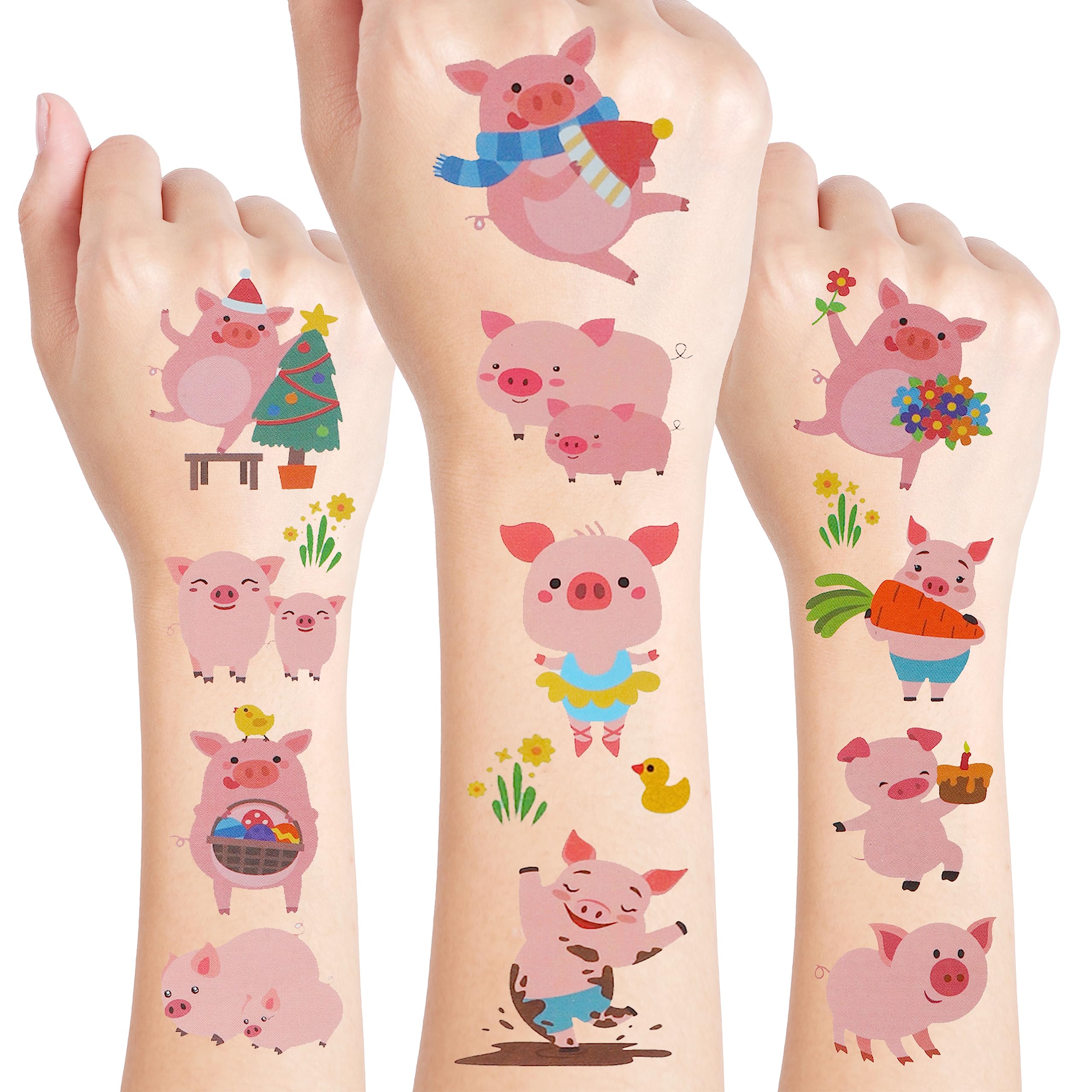 24 Sheets Pig Party Favors, Pig Birthday Decorations