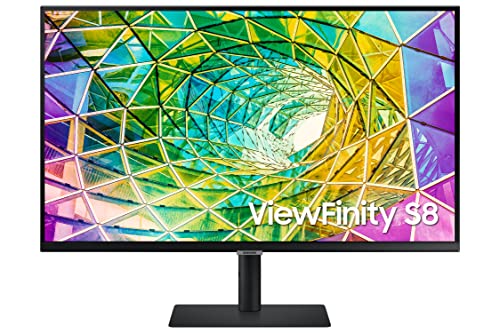 SAMSUNG 32 Inch 4K UHD, Computer, Vertical, HDMI Monitor, USB Port, HDR10 (1 Billion Colors), TUV-Certified Intelligent Eye Care, S80A (LS32A804NMNXGO),Black